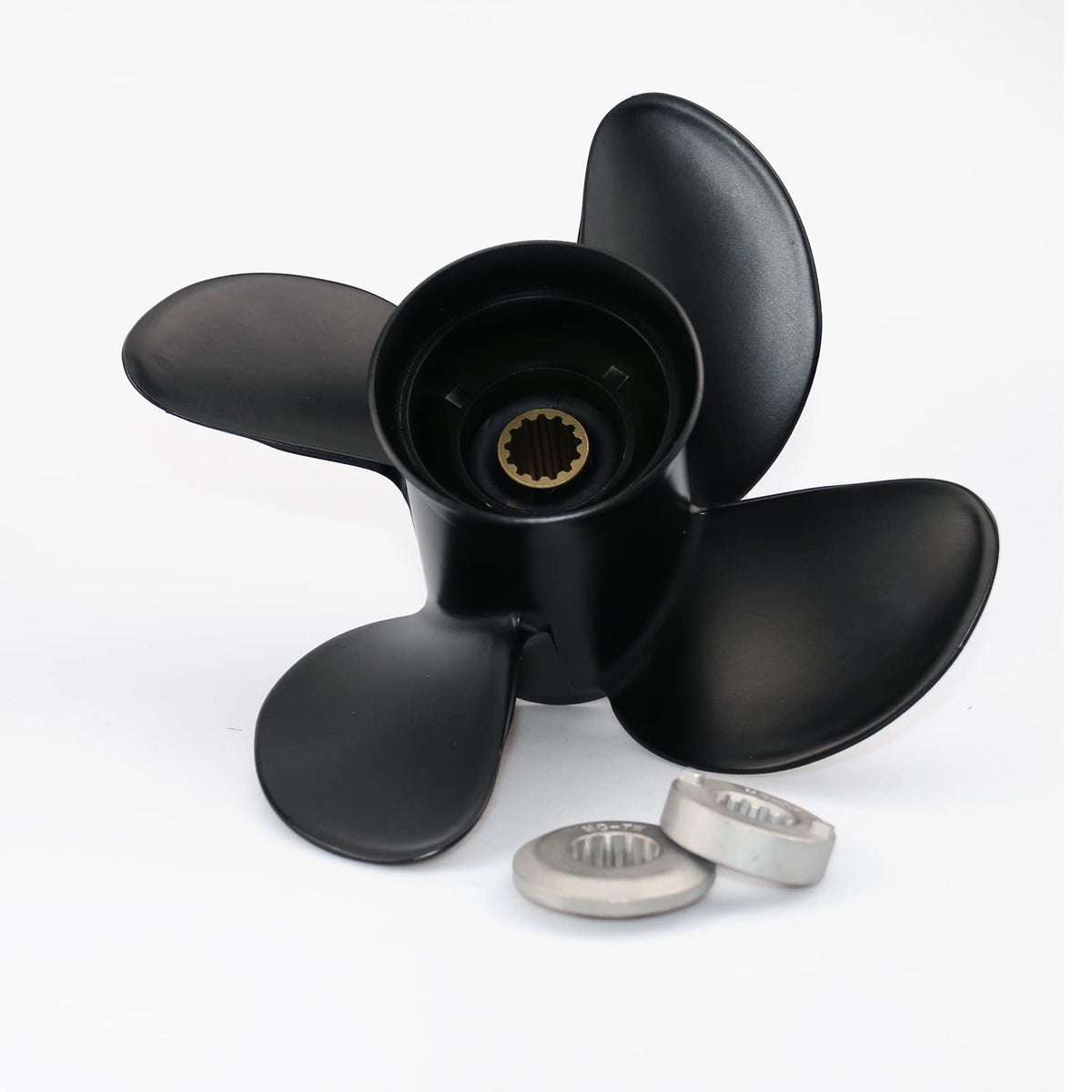 CAPTAIN 4 Blades Boat Propeller fit Mercury, 10.3 x13, 13 Spline Tooth ...